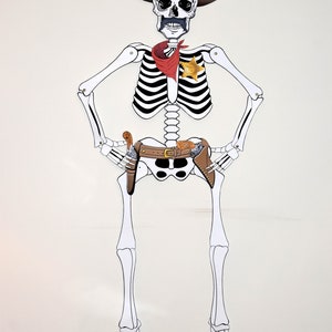 Printable Skeleton & Skeleton Sheriff Decoration - Etsy