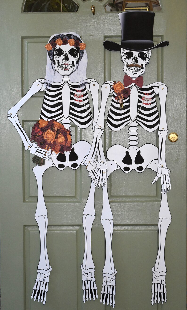 Halloween Printable Skeleton Bride & Groom - Etsy