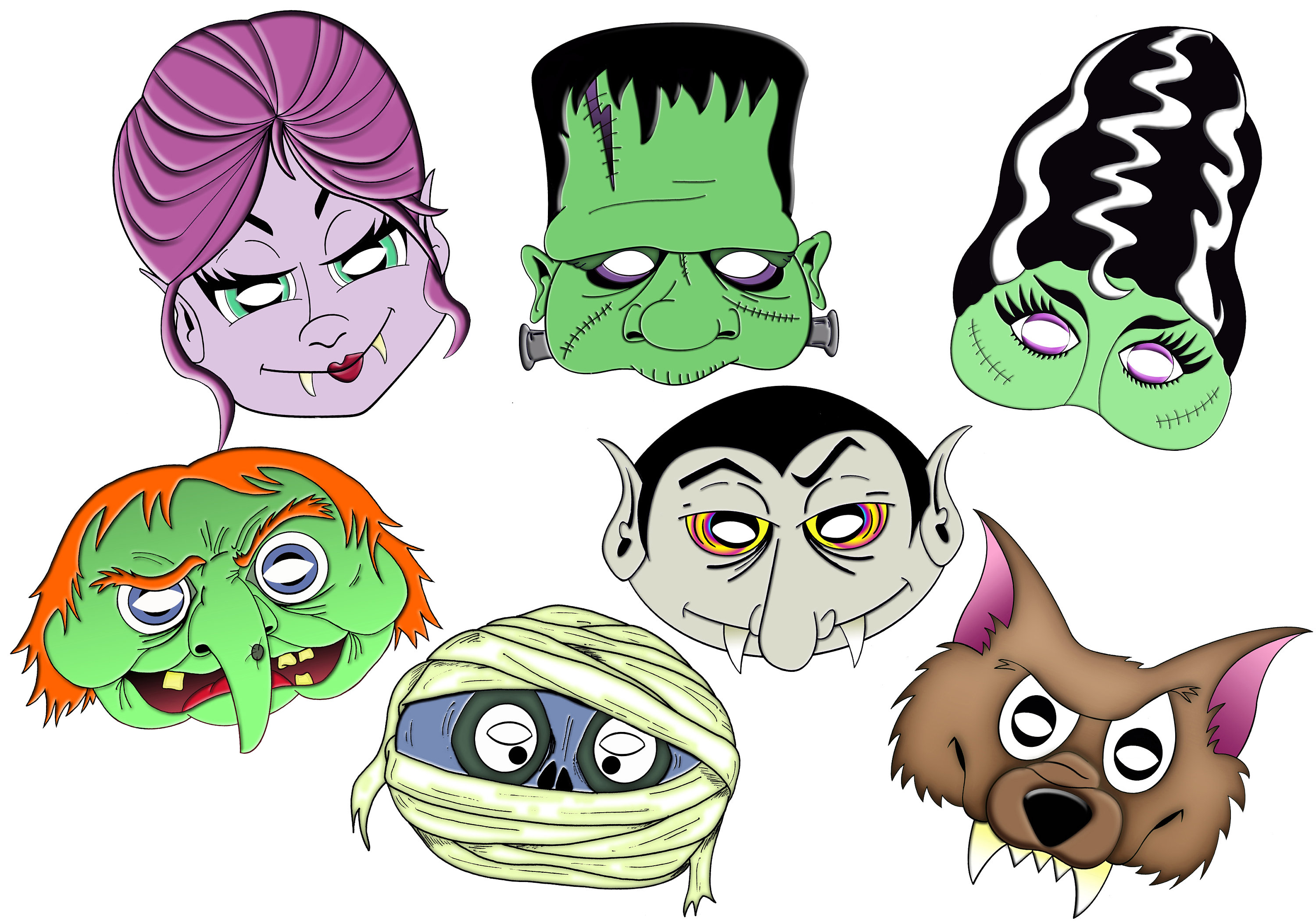 Printable Monster Face Masks/photo Props - Etsy