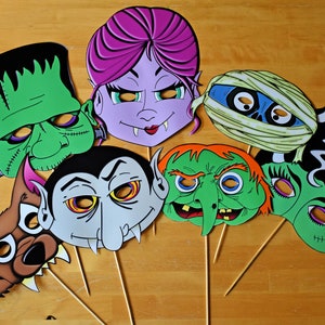 Printable Monster Face Masks/photo Props - Etsy