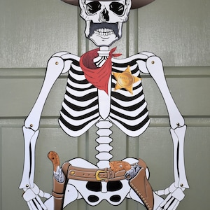 Printable Skeleton & Skeleton Sheriff Decoration - Etsy