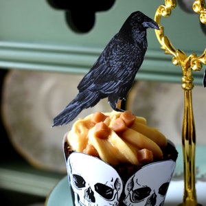 Printable Skull & Raven Cupcake Skirts and Toppers - Etsy