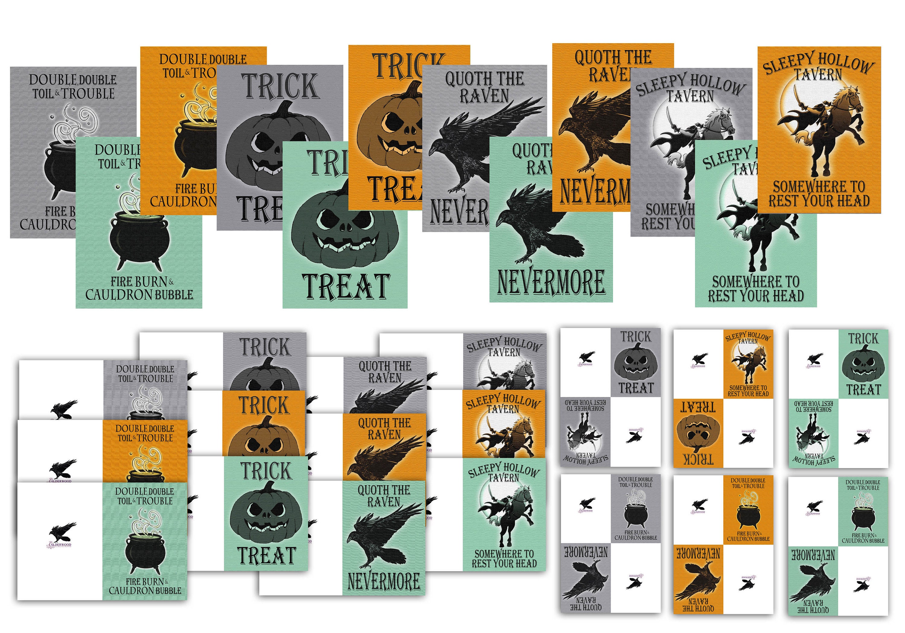 Vintage Halloween Printable Pack Download - Etsy