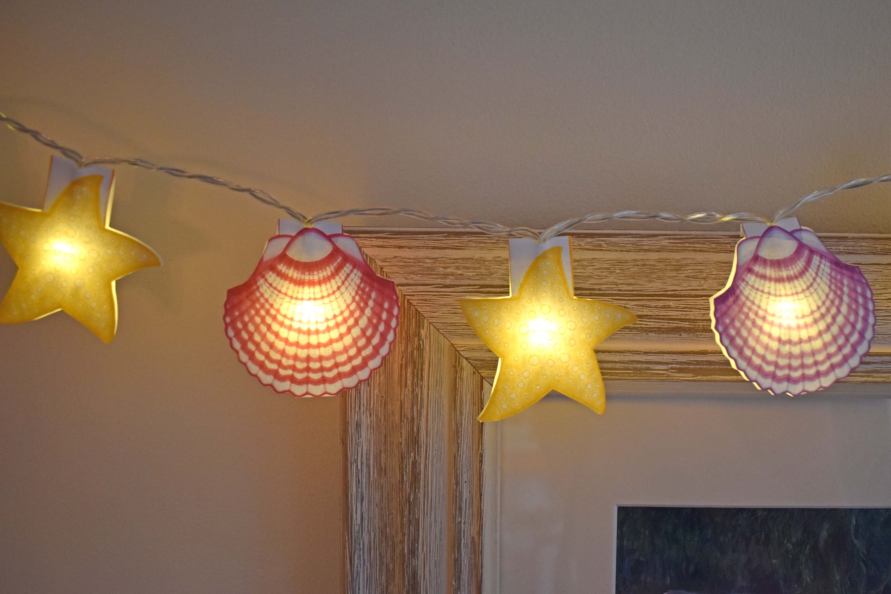 Printable Shell & Starfish Fairy Light Covers - Etsy