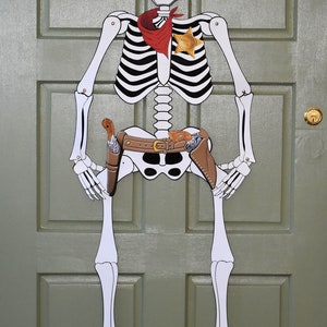Printable Skeleton & Skeleton Sheriff Decoration - Etsy