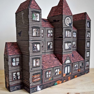 Printable Halloween Haunted House Countdown Advent Calendar - Etsy
