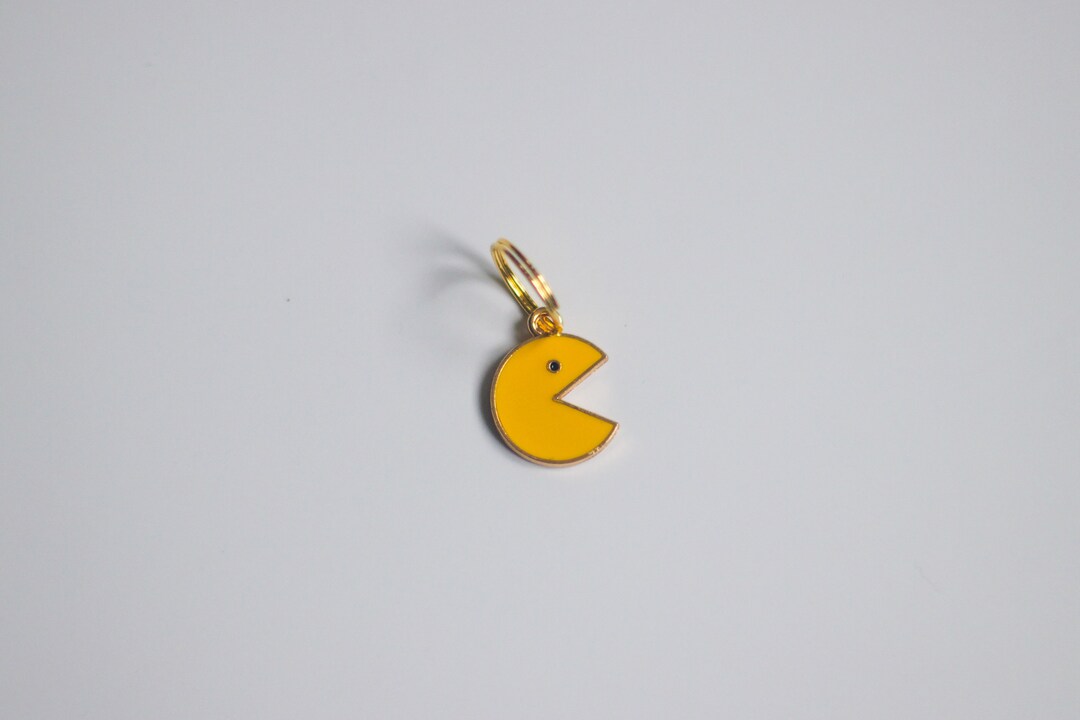 Pacman Pet Collar Charm | Tag | Dog | Cat | Keyring - Etsy