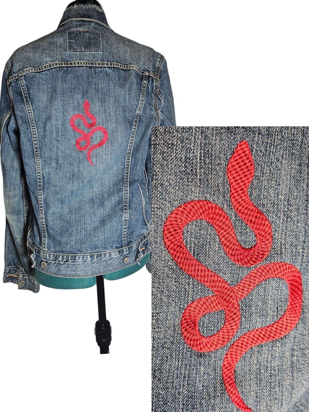 Taylor Swift Reputation Inspired Denim Jean Jacket Levis Embroidered ...