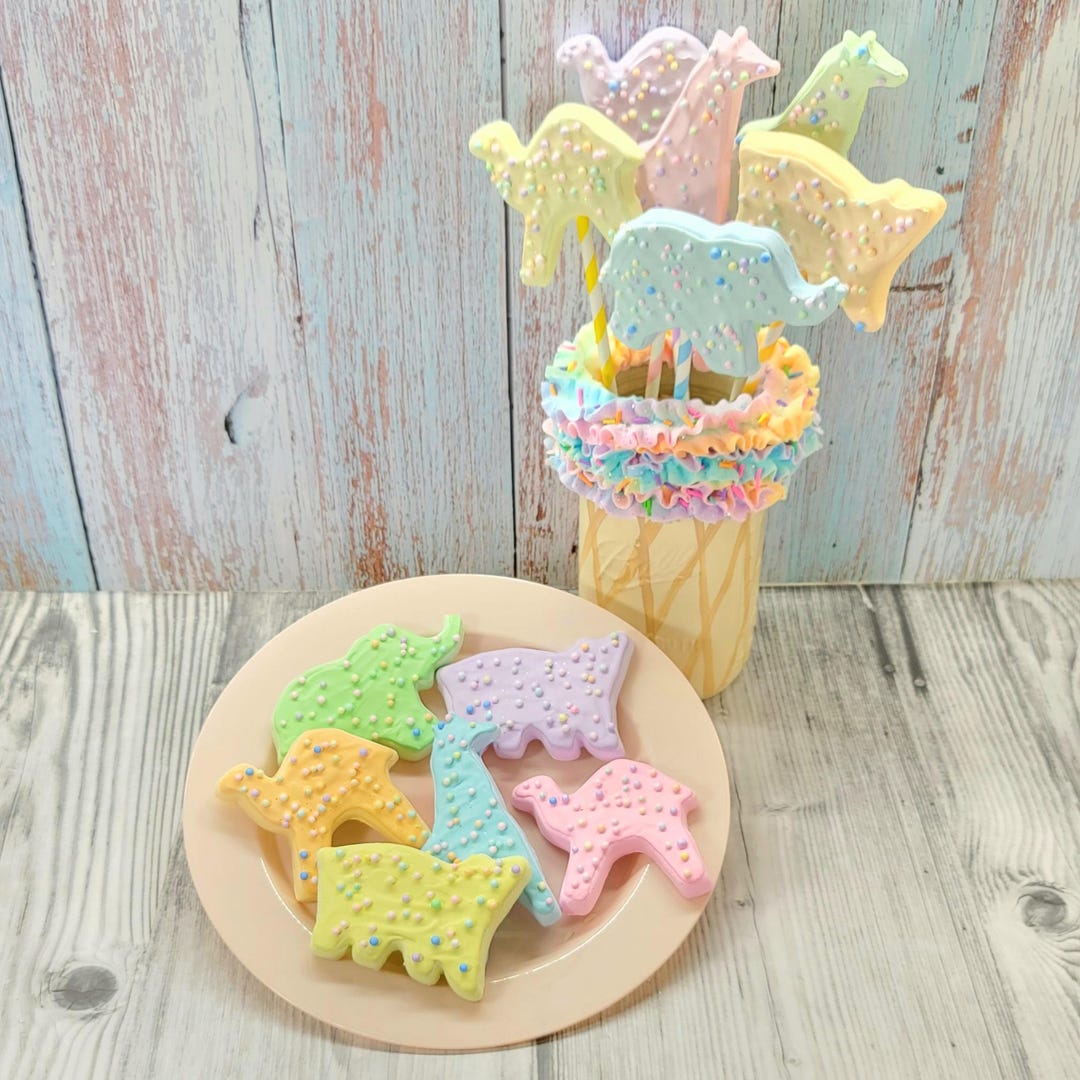 Frosted Animal Cookies, Fake Animal Cookies, Animal Cracker, Carnival ...