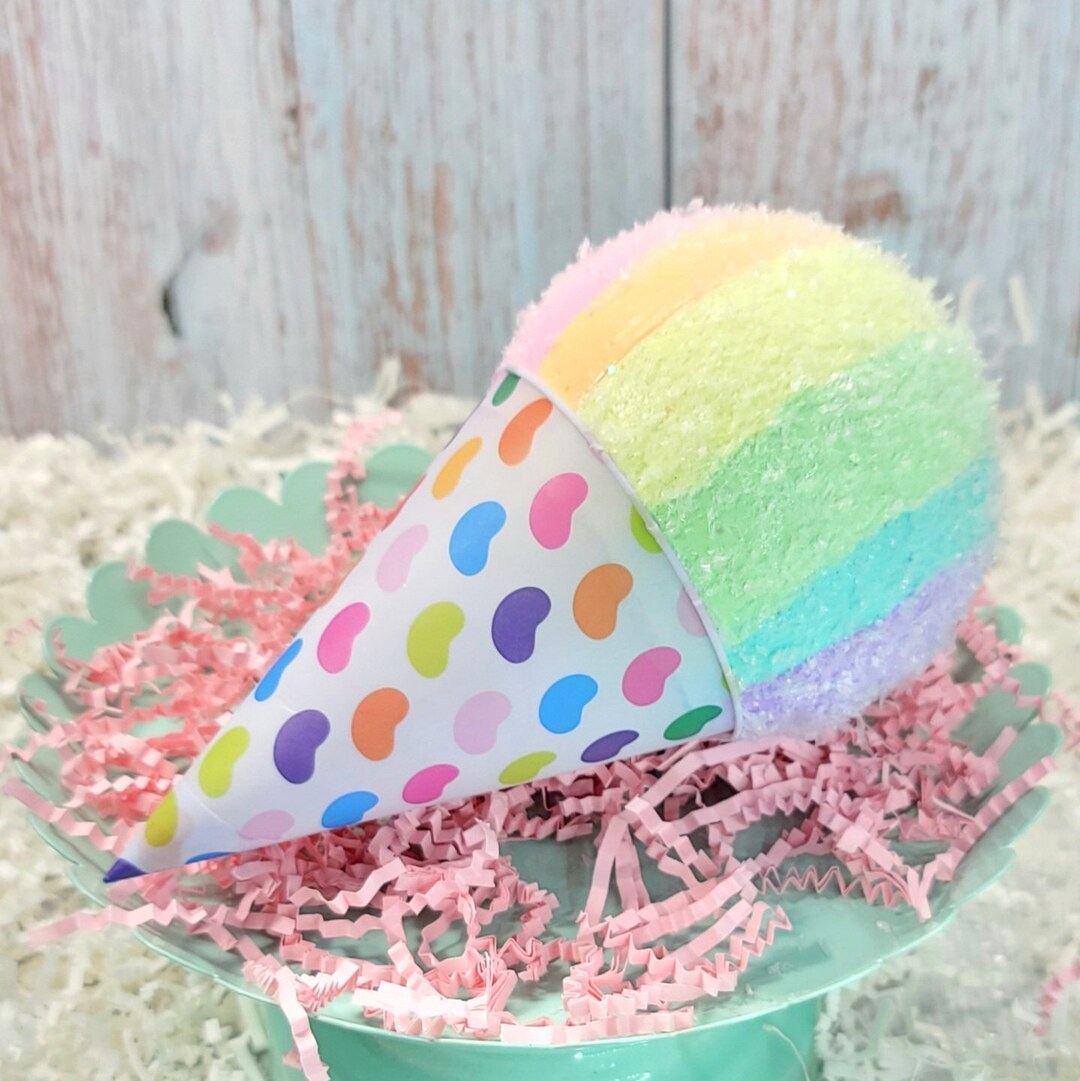 Handmade Pastel Snow Cone Décor – Whimsical Faux Ice Cream - Etsy
