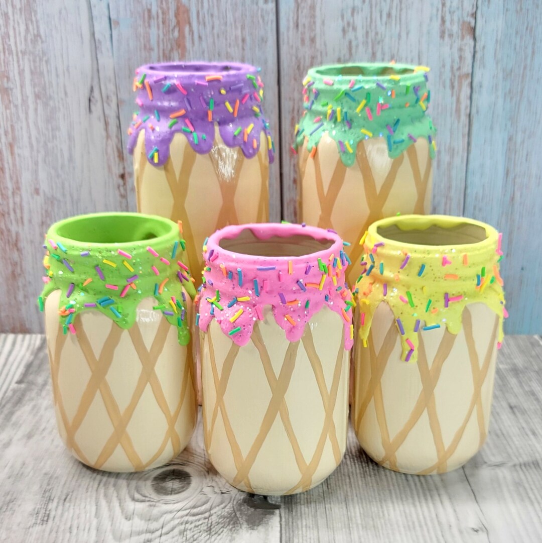 Ice Cream Jar - Candy Party Décor, Sprinkle Decor - Candy Jar - Donut ...