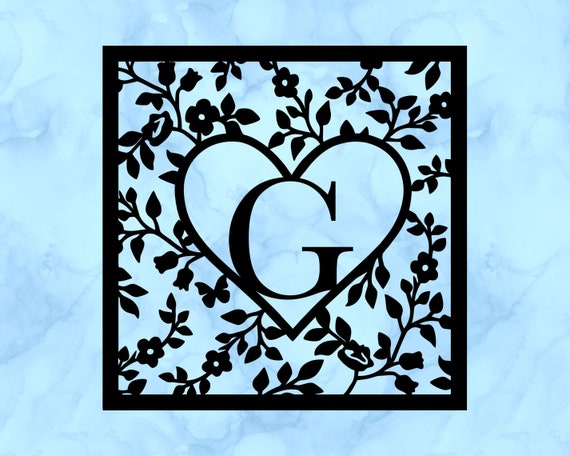Floral Letter G Decal | Etsy