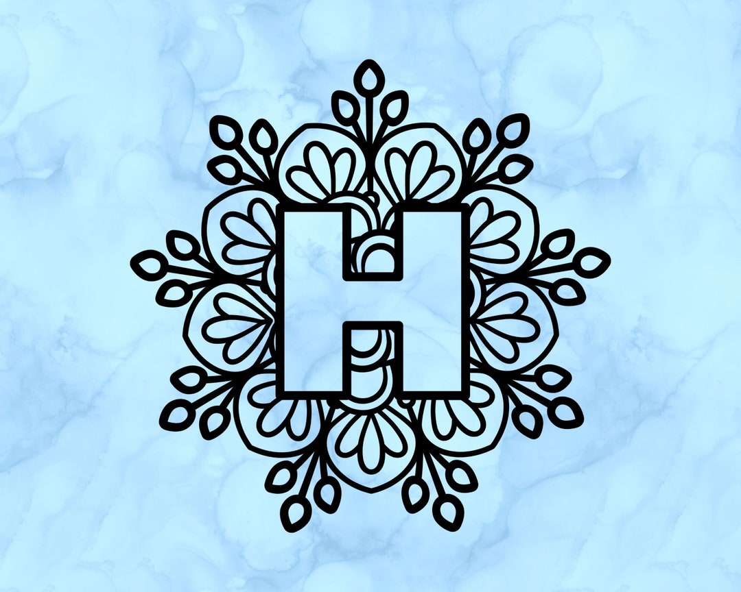 Floral Letter H Decal - Etsy