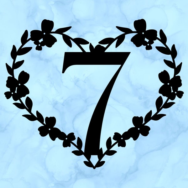 Number 7 Decal - Etsy