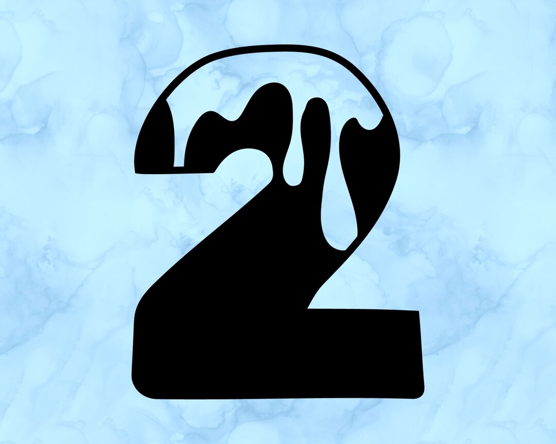 Drip Number 2 Decal - Etsy