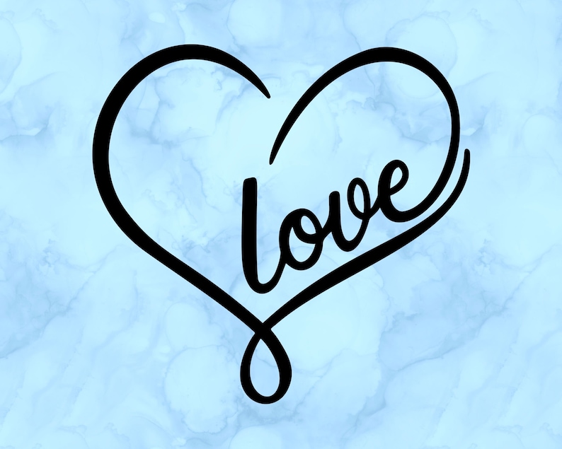 Love Heart Decal | Etsy