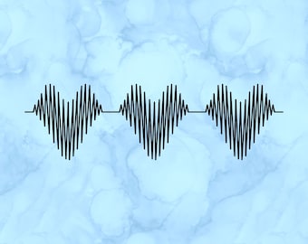 Heart Heartbeat Vinyl Decal Sticker - Etsy