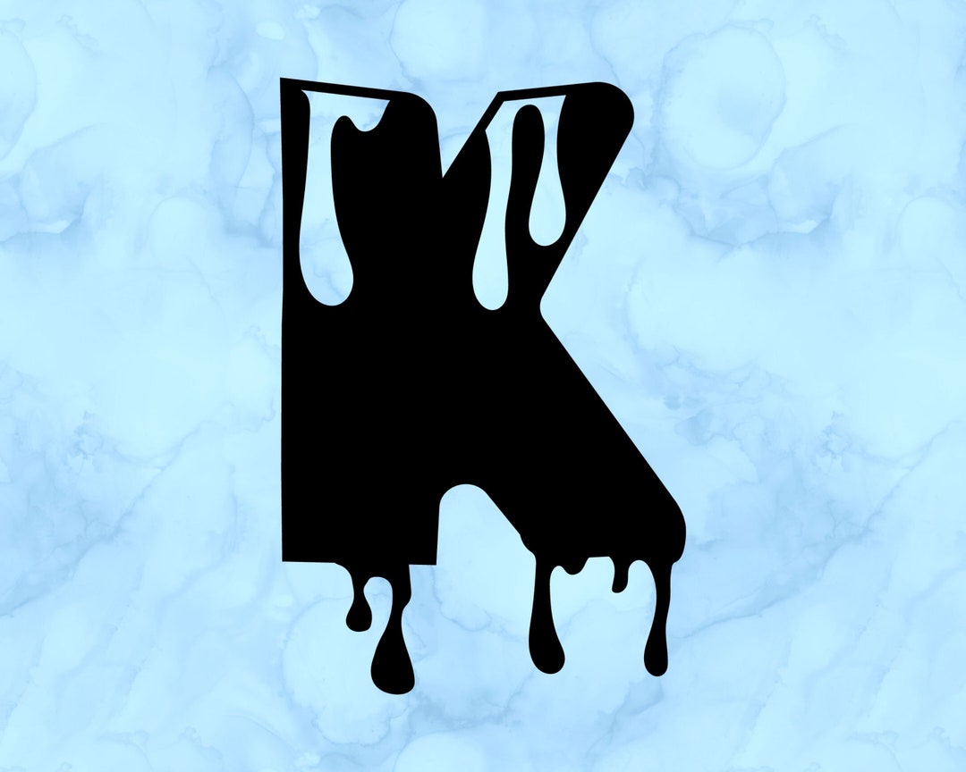 Drip Letter K Decal - Etsy