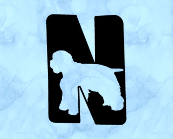 Dog Letter N Decal - Etsy