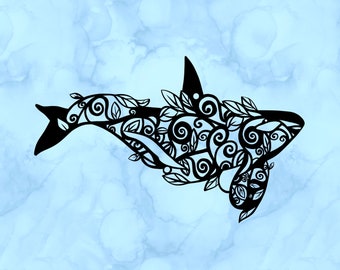 Orca Zentangle - Etsy