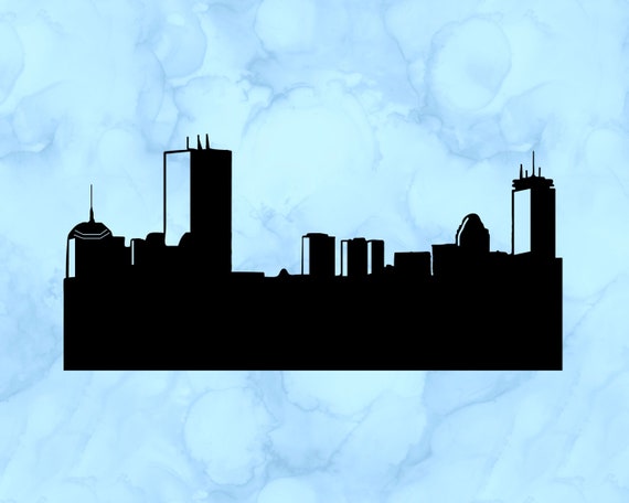 Boston Massachusetts Skyline Decal | Etsy