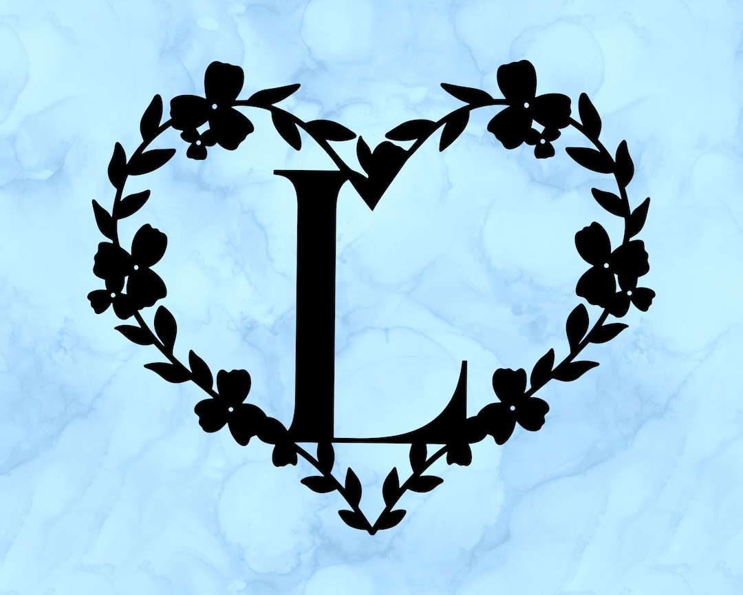 Heart Letter L Decal - Etsy