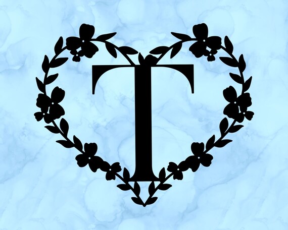 Heart Letter T Decal | Etsy