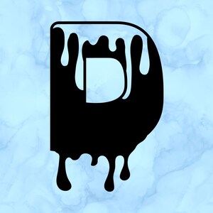 Drip Letter D Decal - Etsy