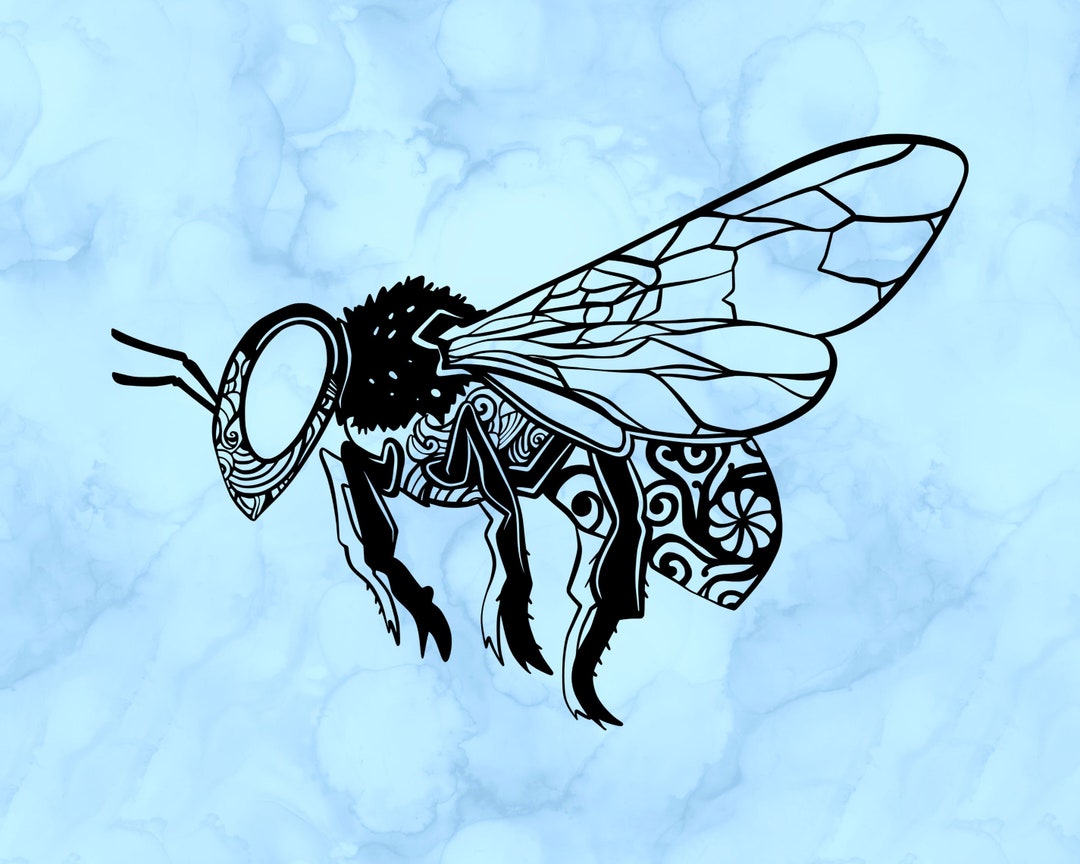 Bee Zentangle Decal - Etsy