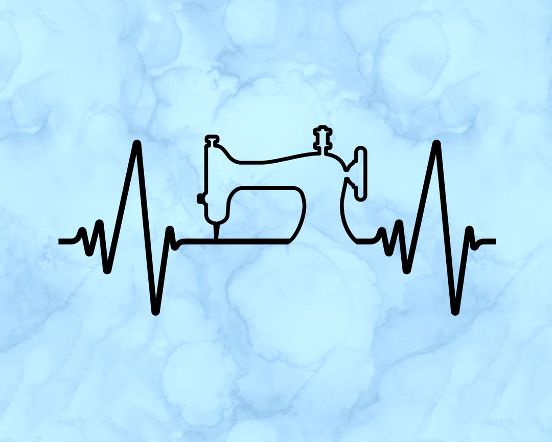 Sewing Machine Heartbeat Decal - Etsy