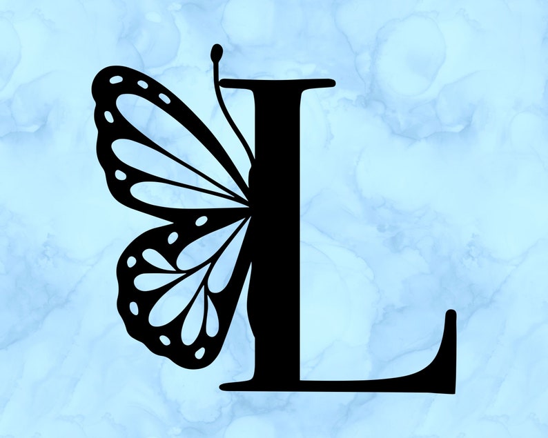 Butterfly Letter L Decal - Etsy