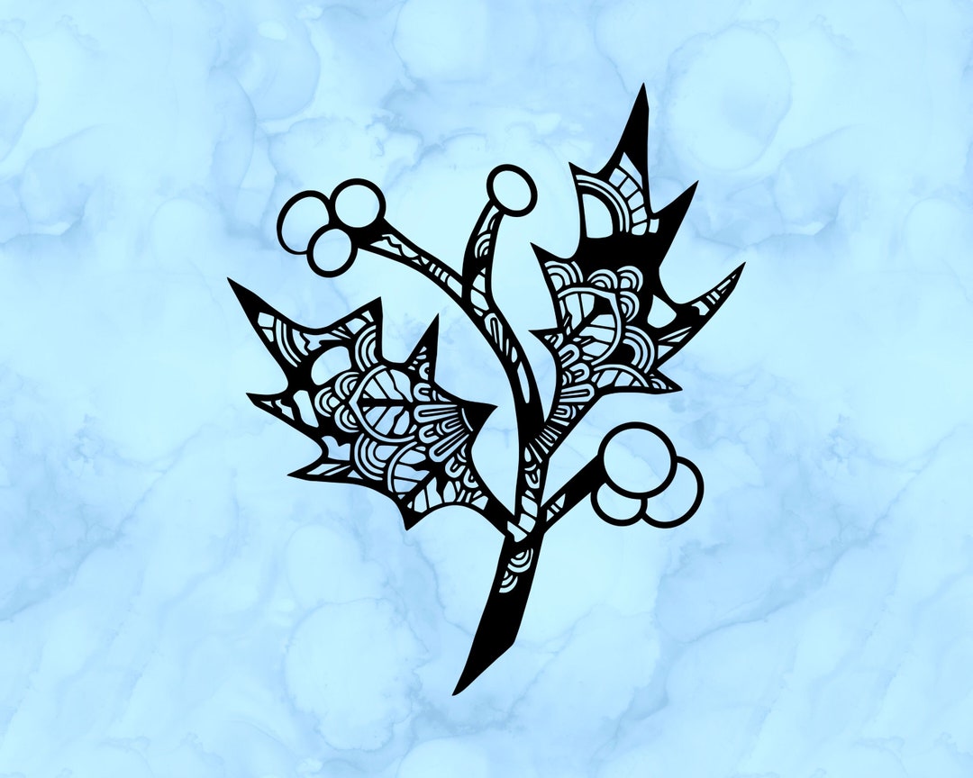 Mistletoe Zentangle Decal - Etsy