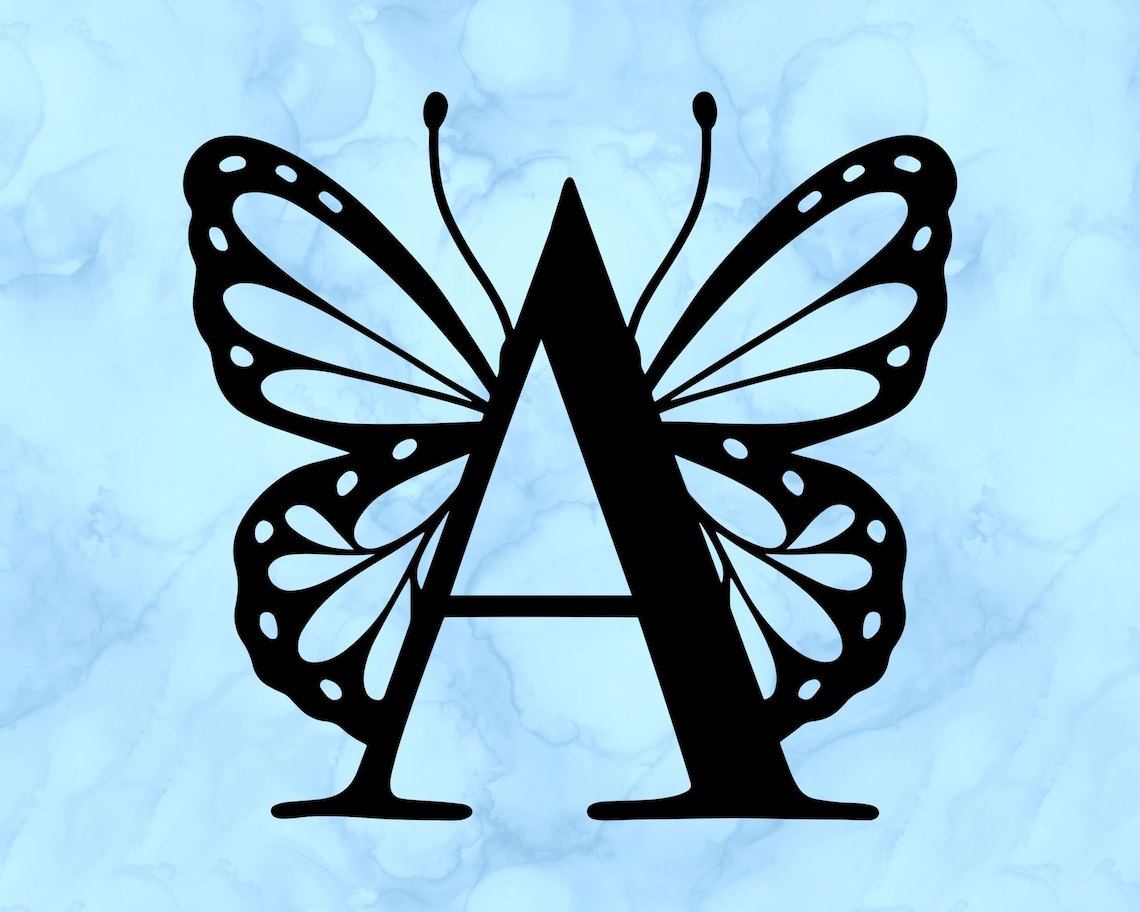 Butterfly Letter A Decal - Etsy