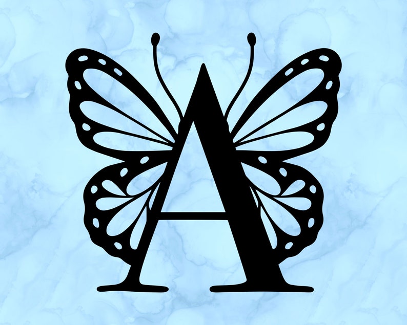 Butterfly Letter A Decal - Etsy