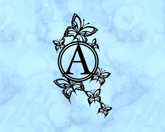 Butterfly Letter A Decal | Etsy
