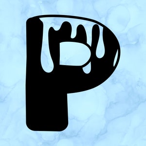 Drip Letter P Decal - Etsy