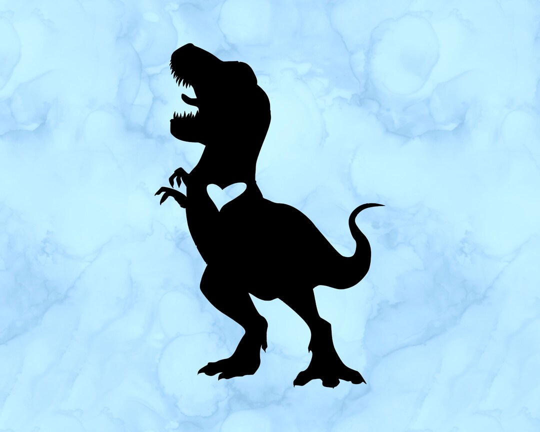 T-rex Heart Decal - Etsy