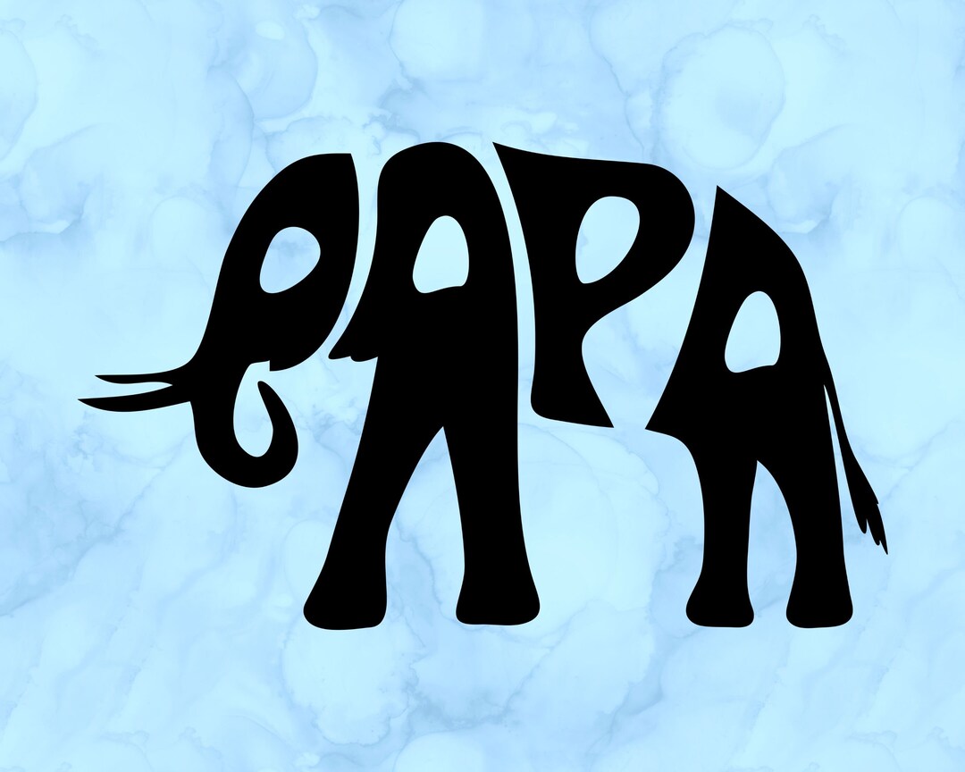 Papa Elephant Decal - Etsy