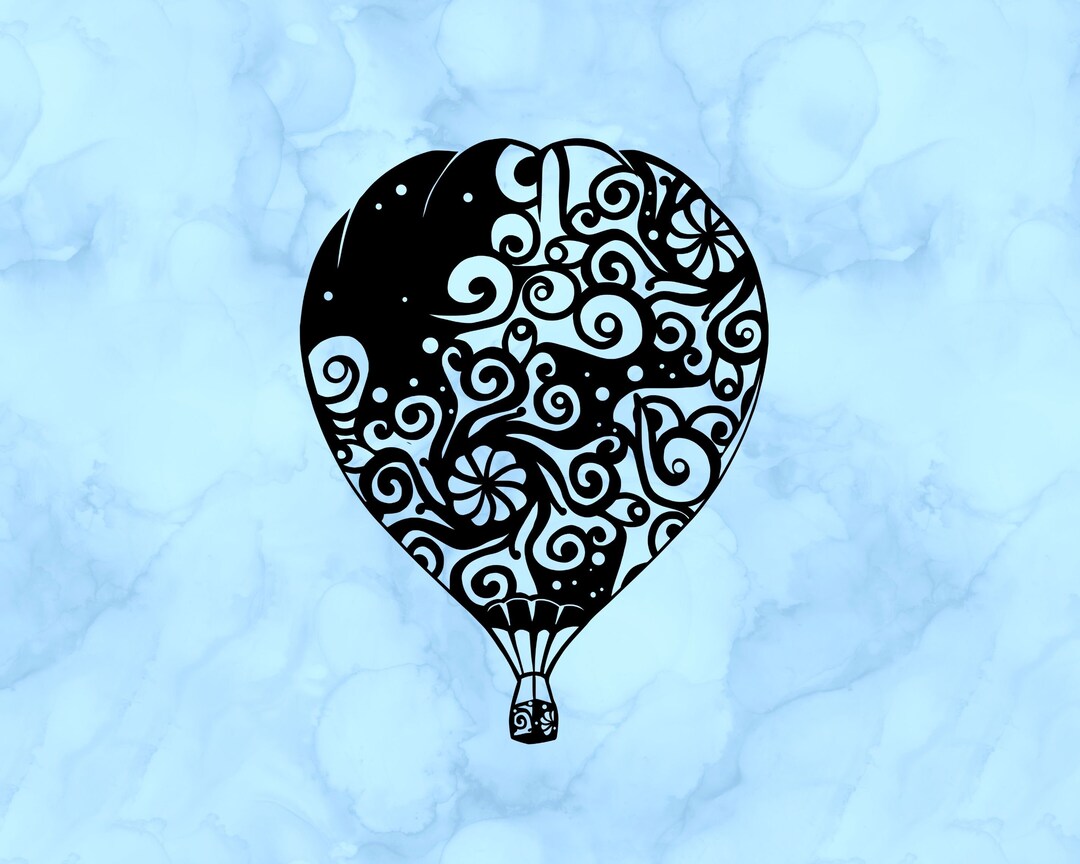 Hot Air Balloon Zentangle Decal - Etsy