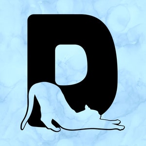 Cat Letter D Decal - Etsy
