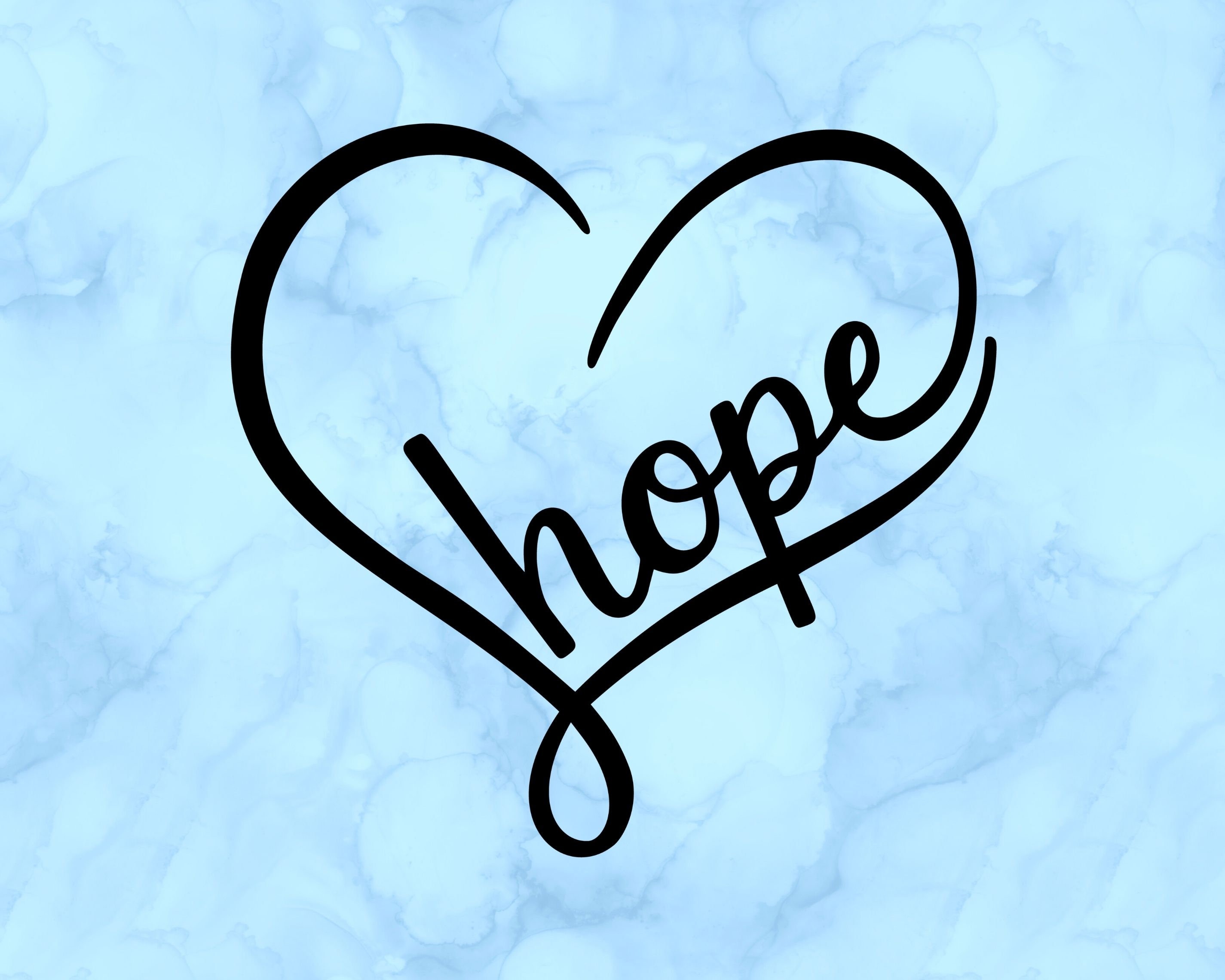 Hope Heart Decal | Etsy