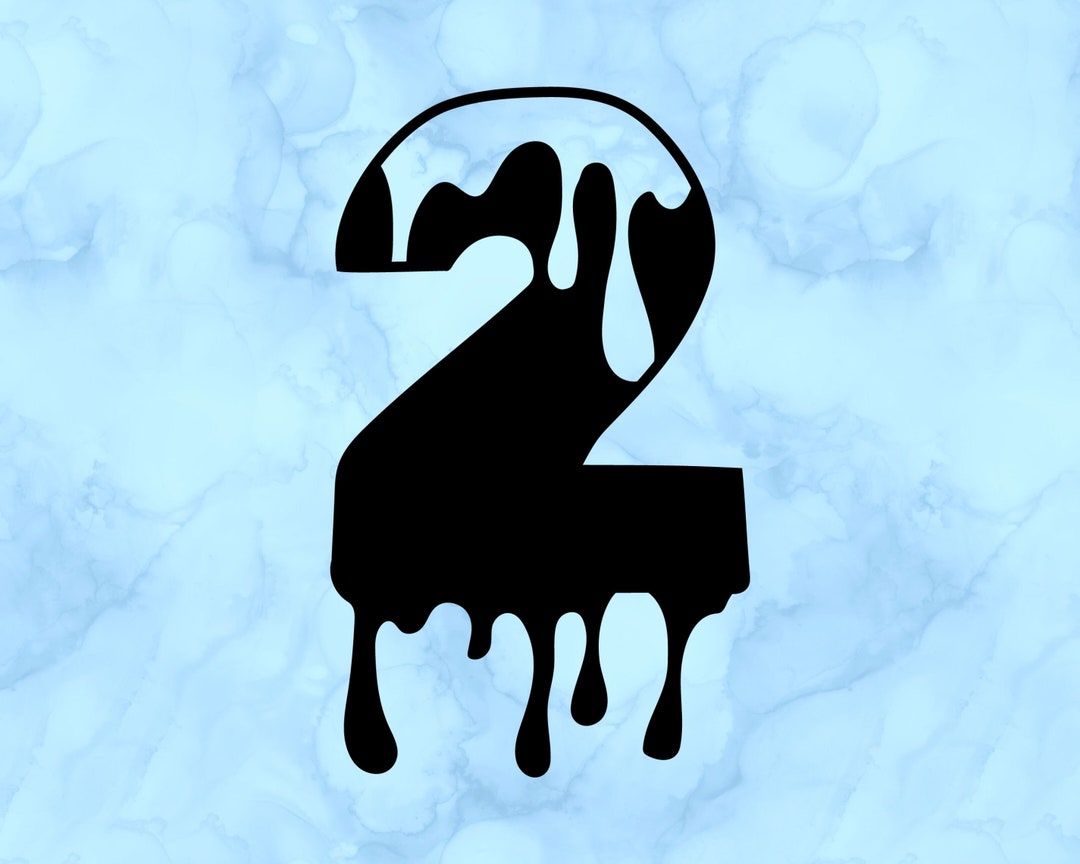 Drip Number 2 Decal - Etsy