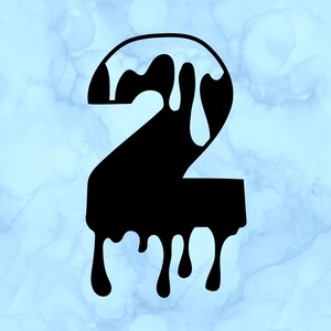 Drip Number 2 Decal - Etsy
