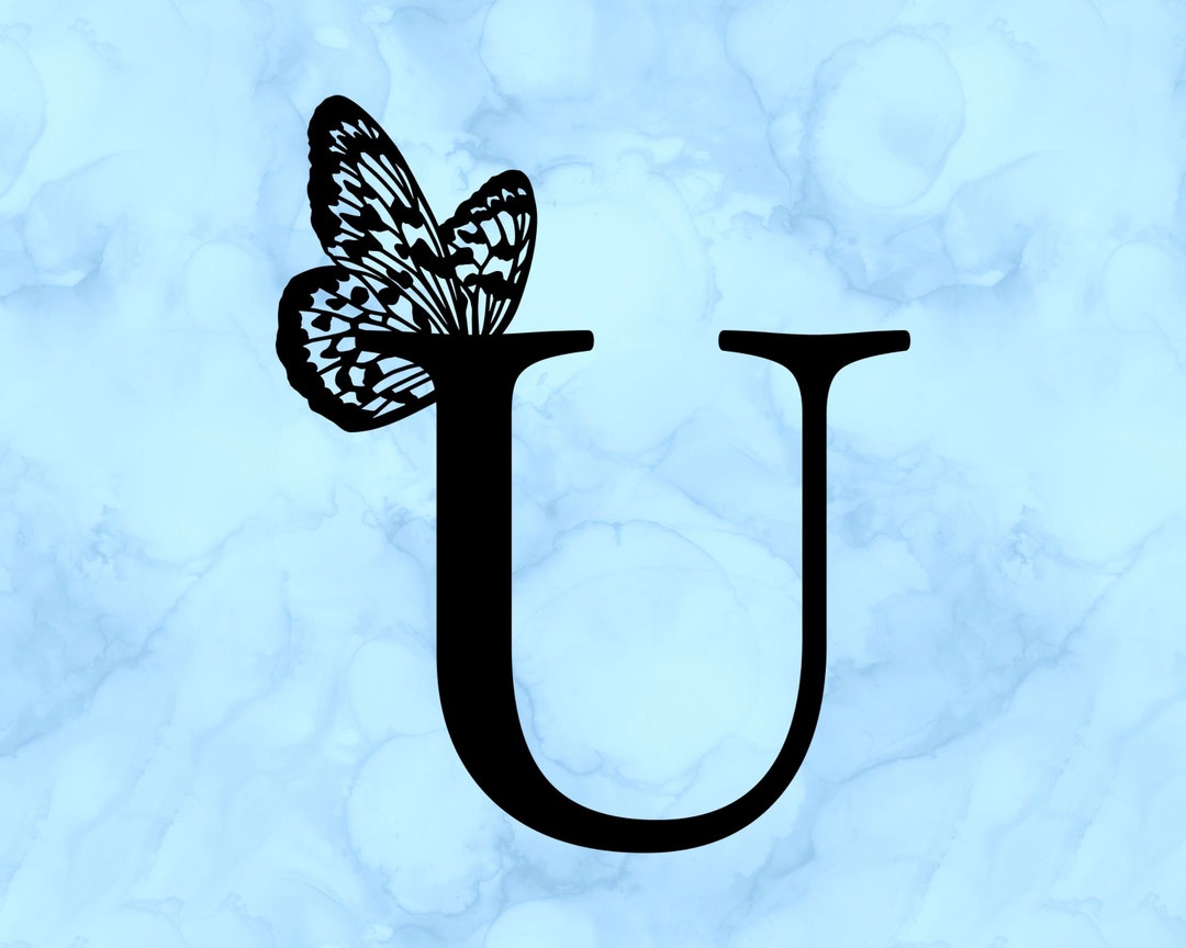 Butterfly Letter U Decal - Etsy
