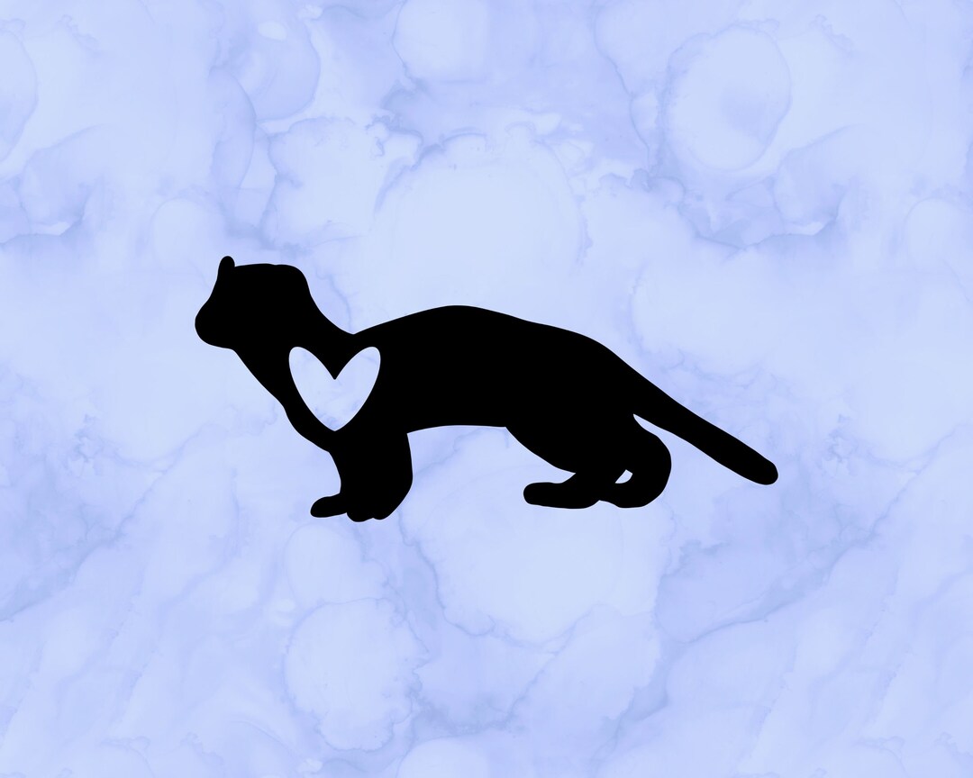 Ermine Heart Decal - Etsy