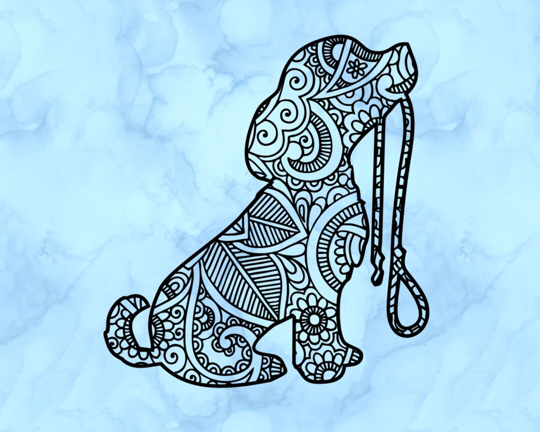 Dog Zentangle Decal - Etsy