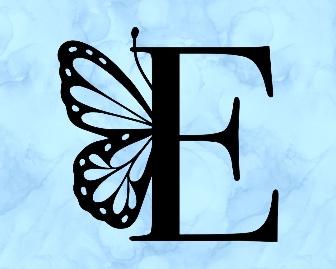 Butterfly Letter E Decal - Etsy
