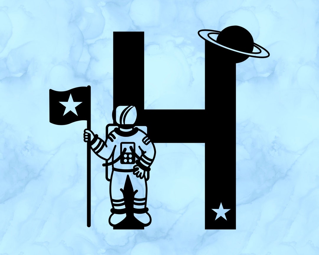 Astronaut Letter H Decal - Etsy