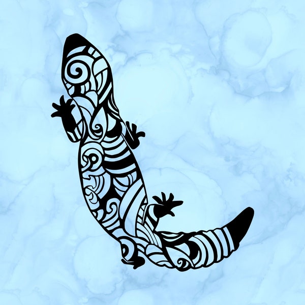 Zentangle Gecko - Etsy