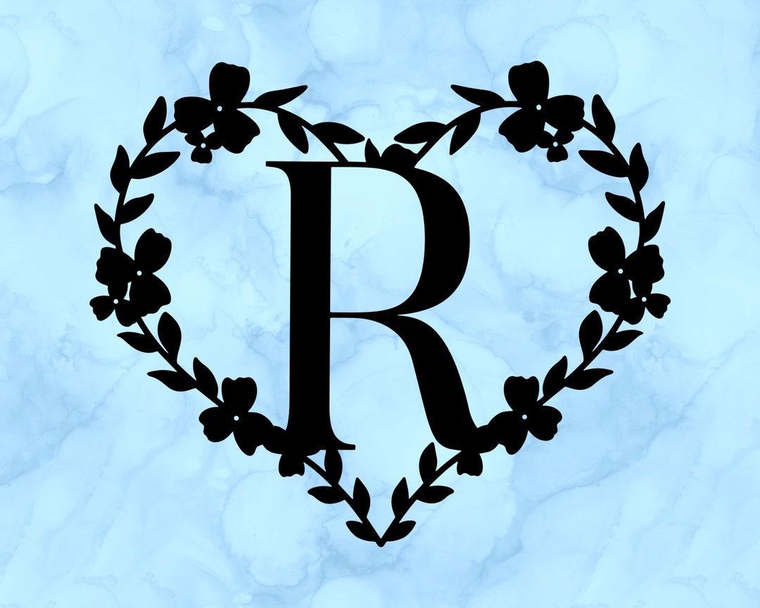 Heart Letter R Decal - Etsy